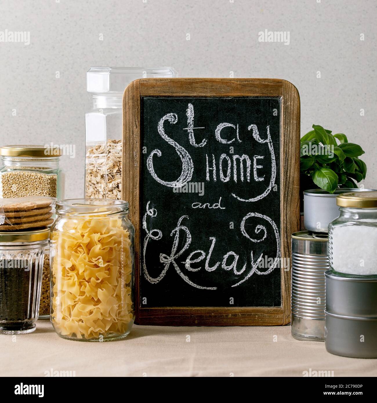 food supplies for quarantine period Stock Photo - Alamy