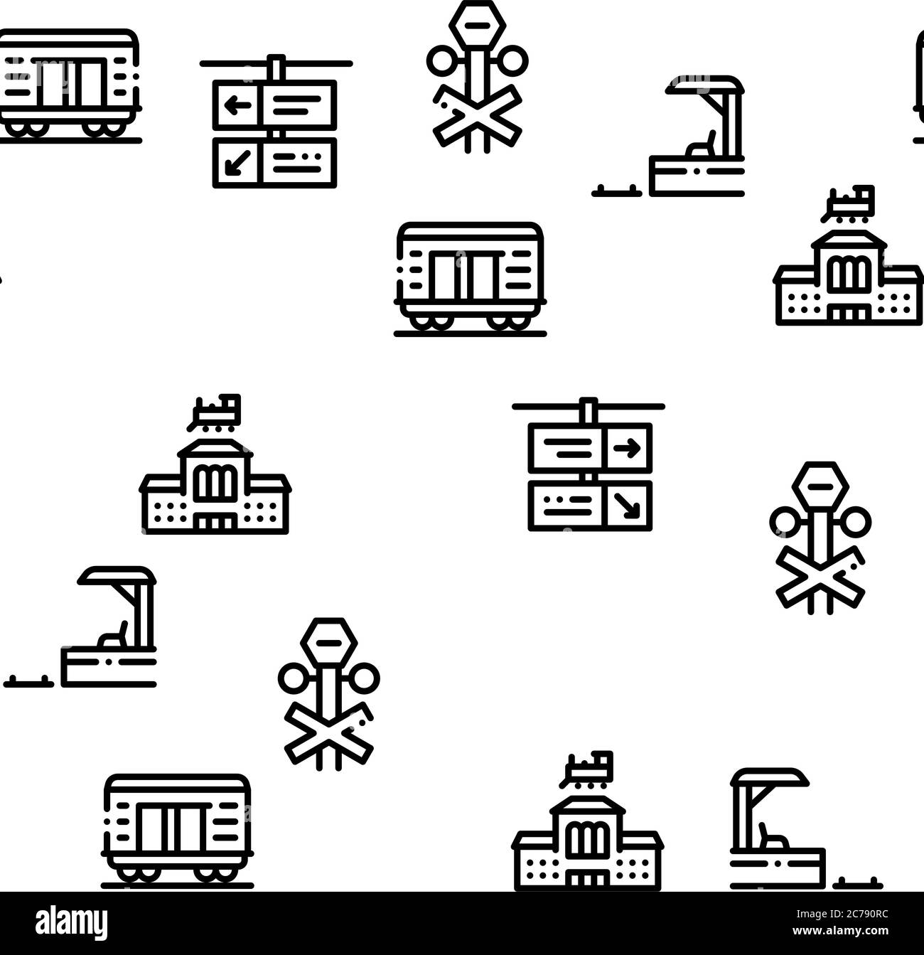 Train Rail Transport Seamless Pattern Vector Stock Vector Image & Art ...