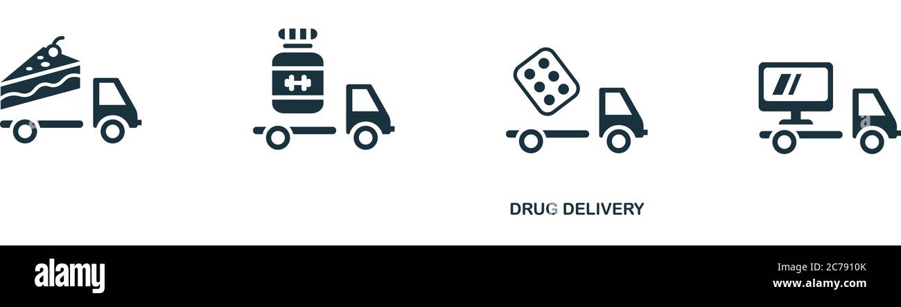 Medication delivery icon Stock Vector Images - Alamy