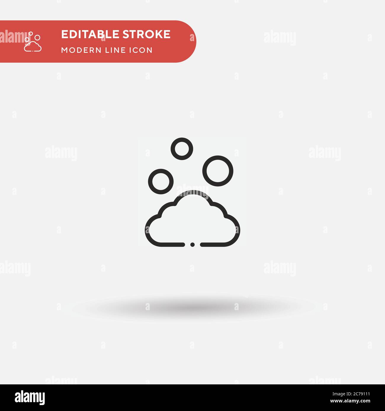 Foam Simple vector icon. Illustration symbol design template for web ...