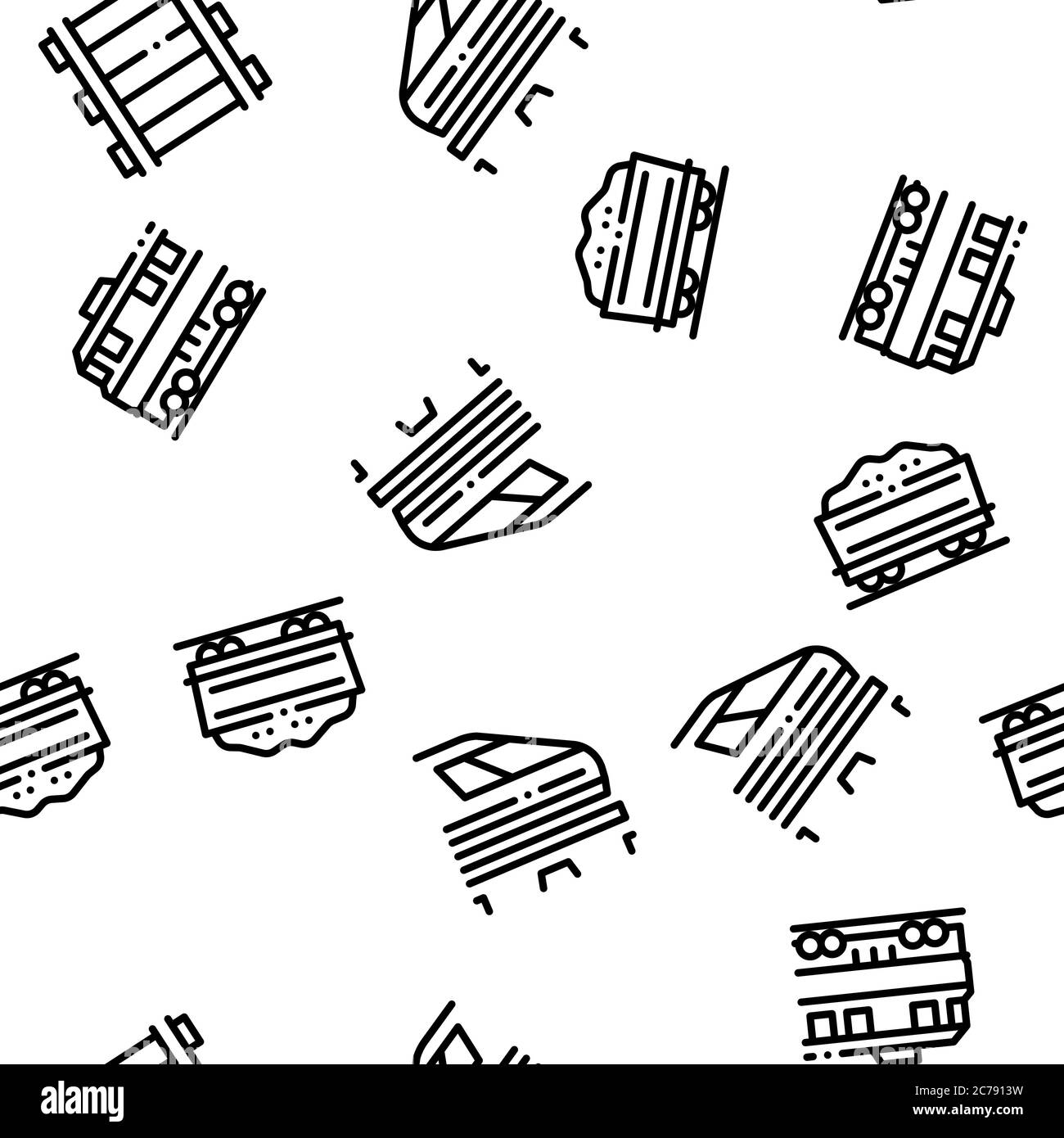 Train Rail Transport Seamless Pattern Vector Stock Vector Image & Art ...