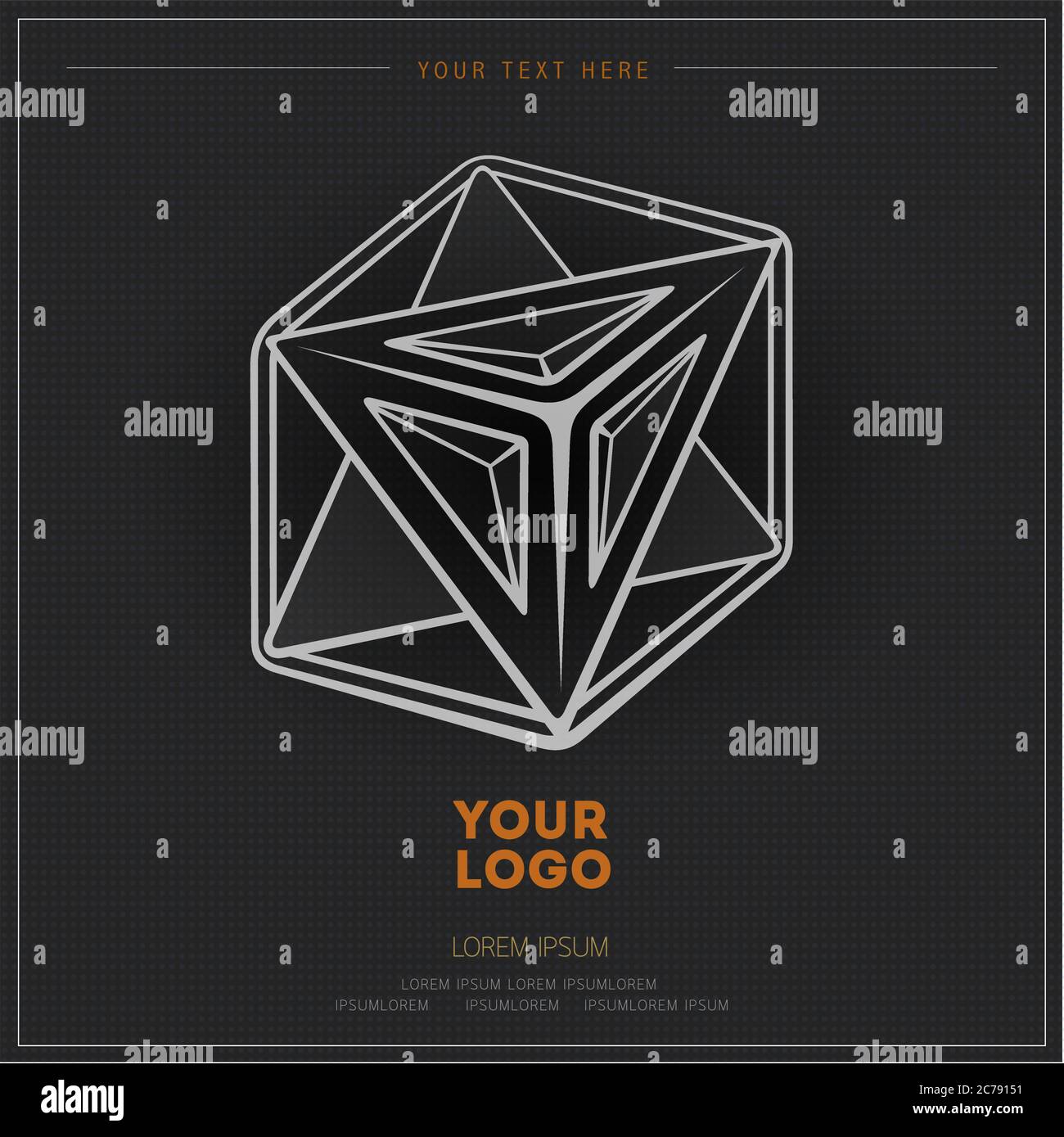 Vector abstract geometric figure cube logo design Stock Vector Image ...