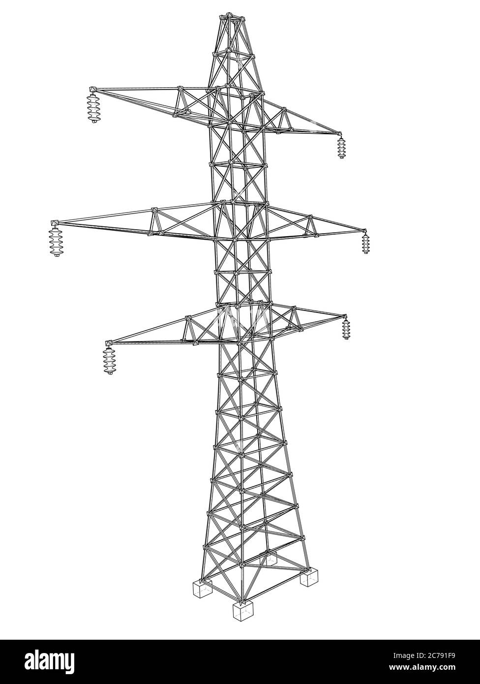 Electric pylon or electric tower concept Stock Photo - Alamy