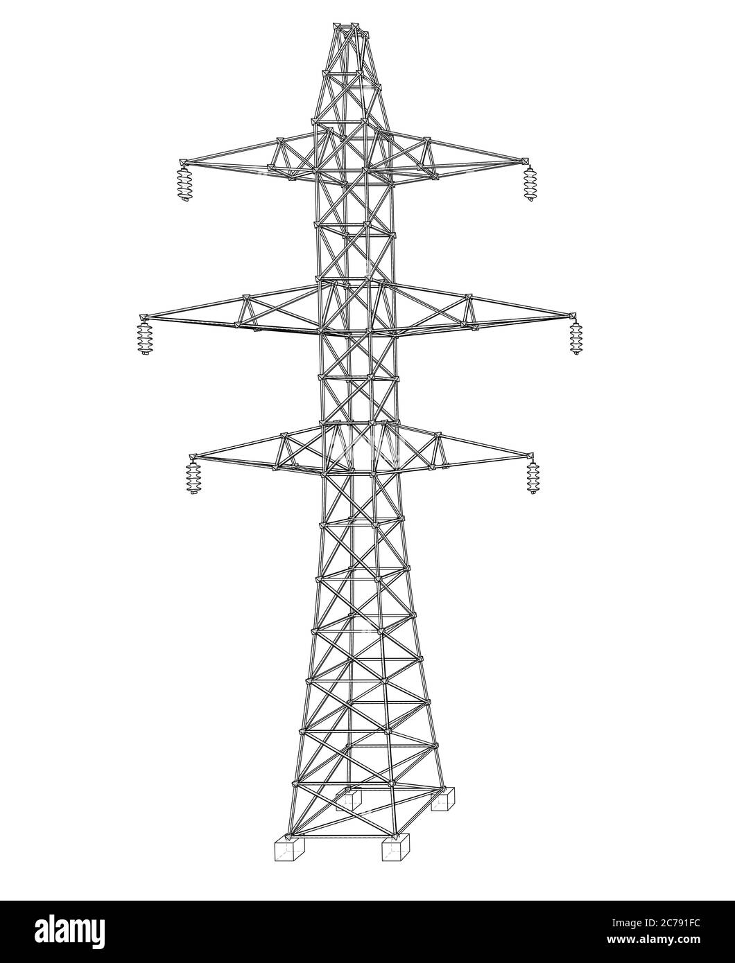 Electric pylon or electric tower concept Stock Photo - Alamy