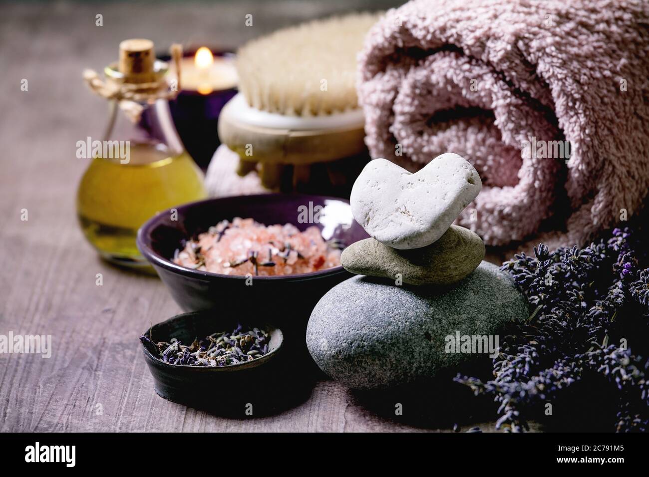 Lavender SPA concept Stock Photo - Alamy