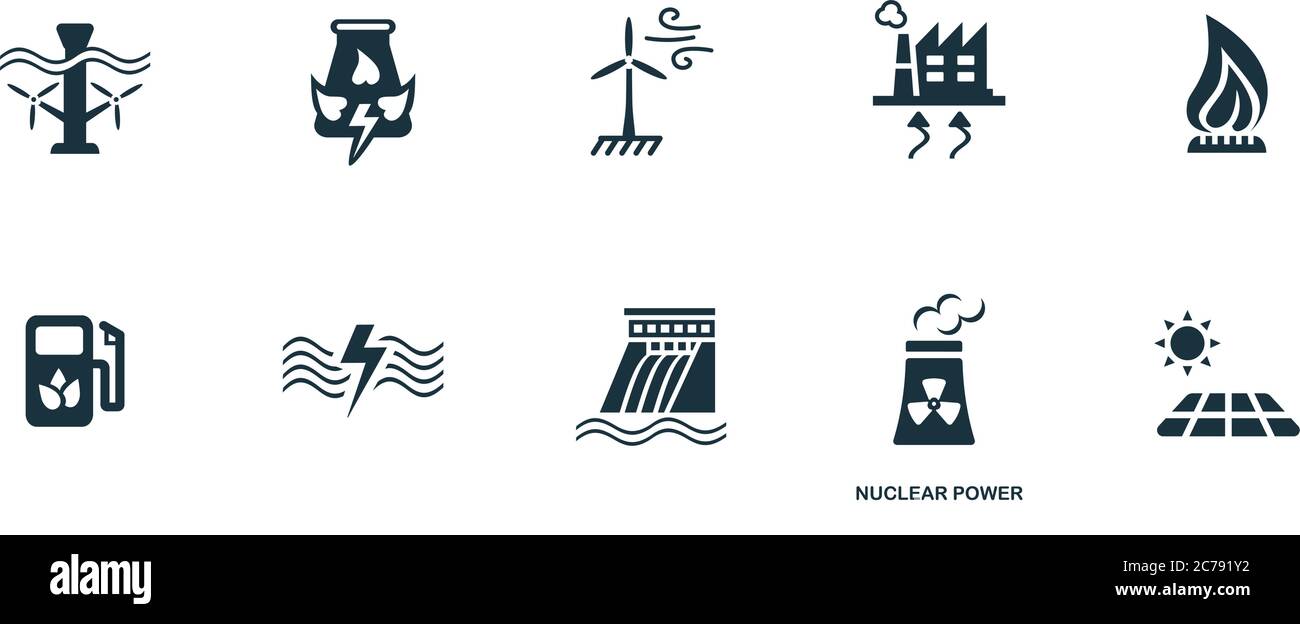 Nuclear Power icon. Simple element from alternative energy collection ...