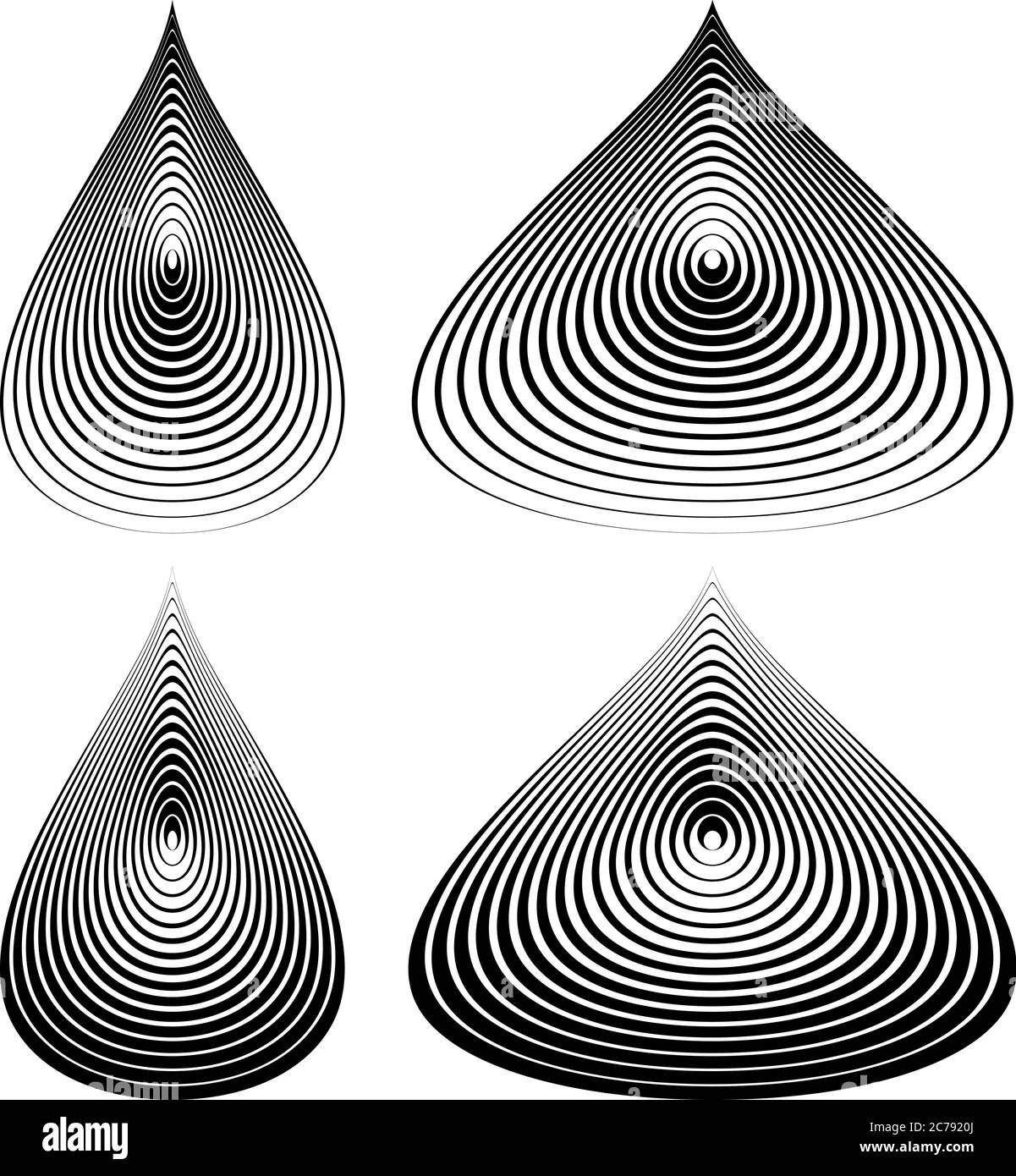 Set of vector drops elements from lines Stock Vector Image & Art - Alamy