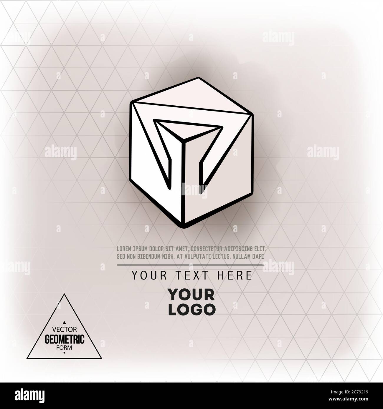Vector geometric figure cube logo design Stock Vector Image & Art - Alamy