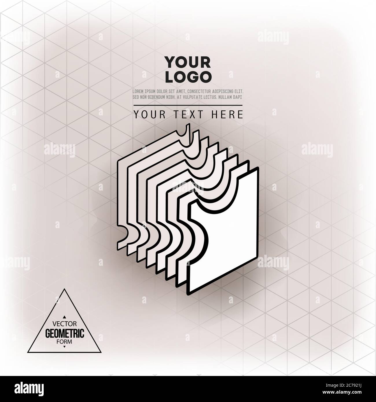 Vector geometric figure cube logo design Stock Vector Image & Art - Alamy