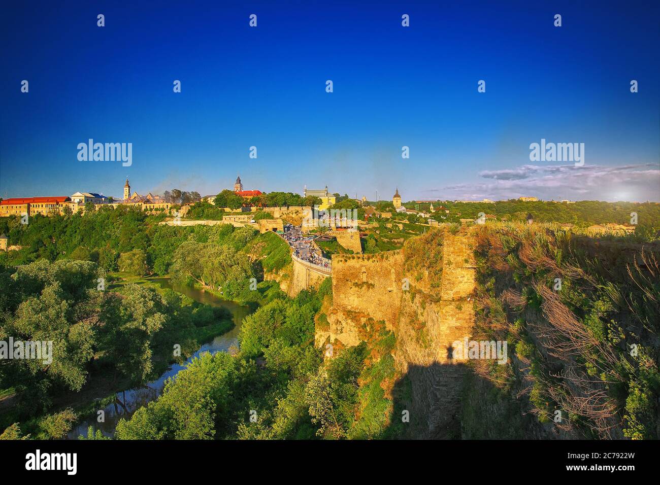 medieval castle in Kamenetz-Podolsk. Ukraine. general form Stock Photo ...