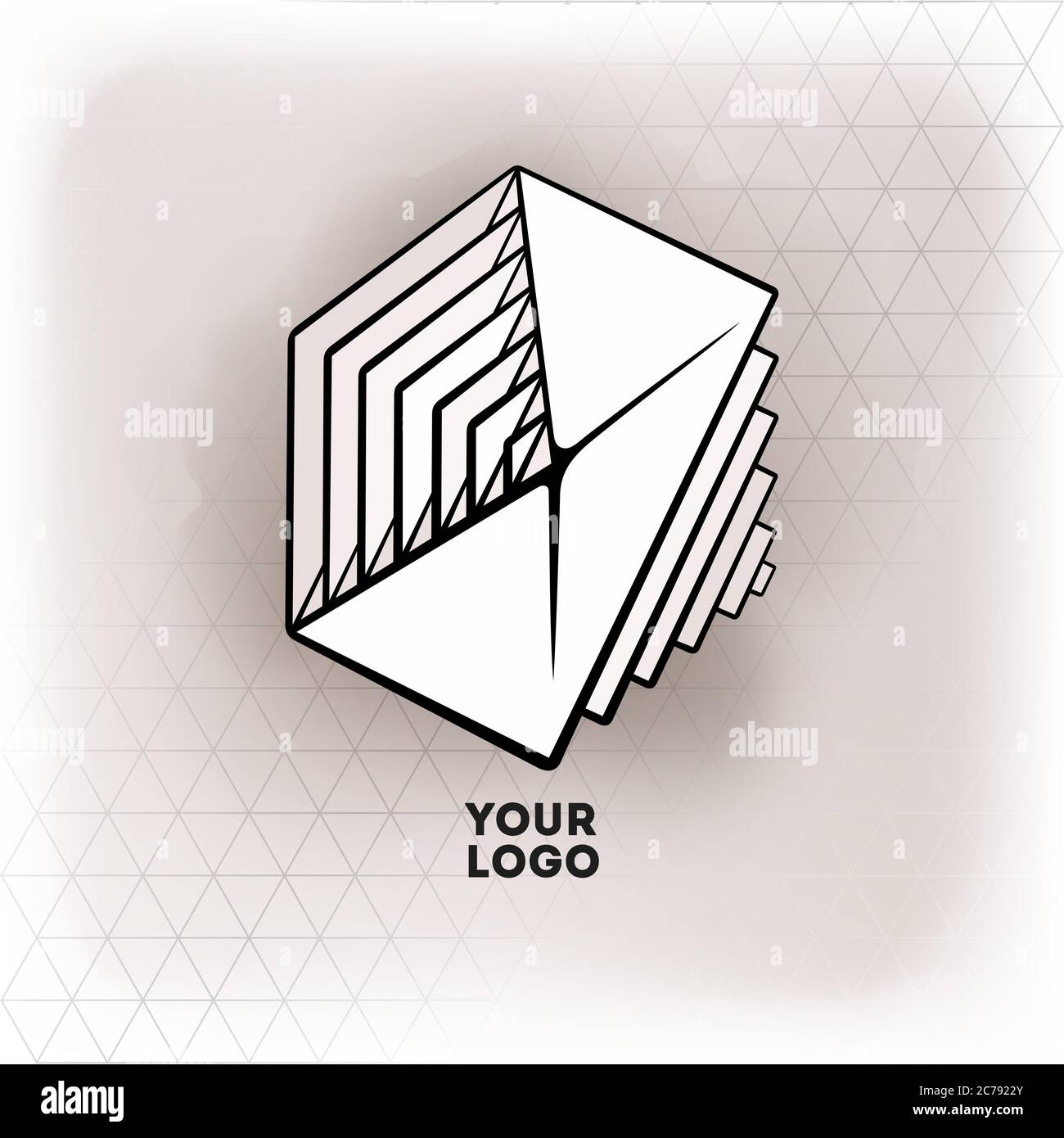 Vector geometric figure cube logo design Stock Vector Image & Art - Alamy