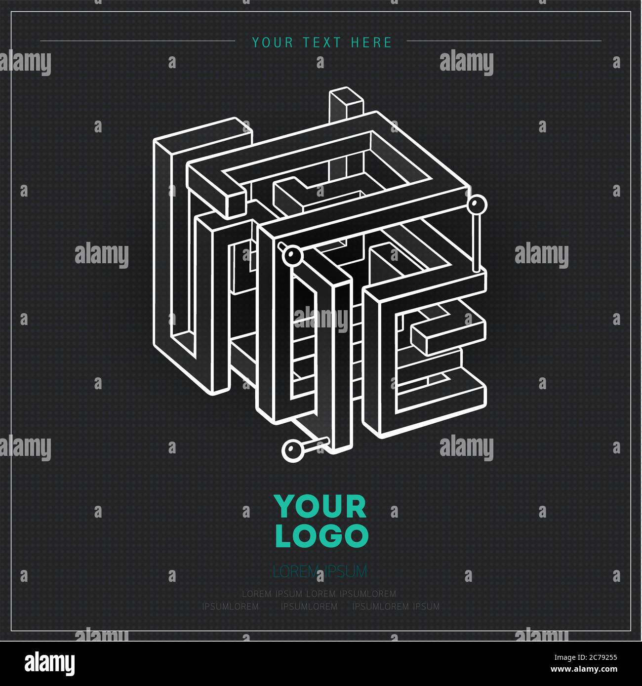 Vector abstract geometric figure cube logo design Stock Vector Image ...