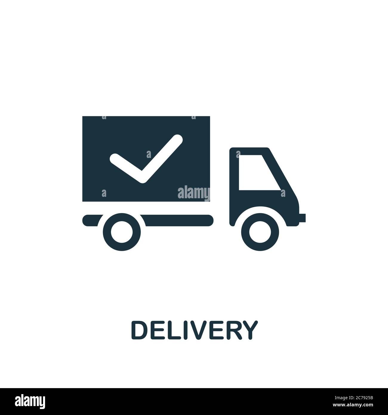 Delivery icon. Monochrome simple Delivery icon for templates, web ...