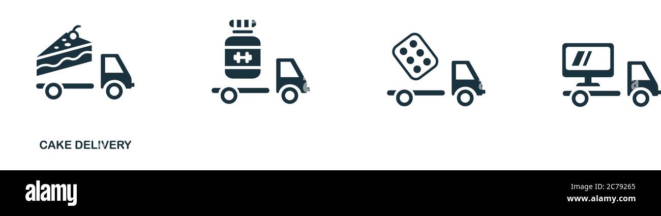 Cake Delivery icon. Simple element from delivery collection. Creative ...