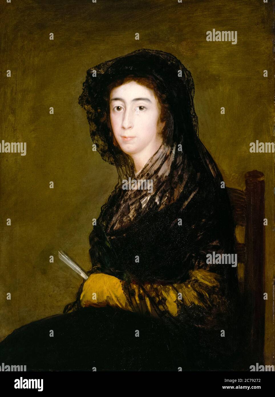 Dona Amalia Bonells de Costa, portrait painting by Francisco Goya ...
