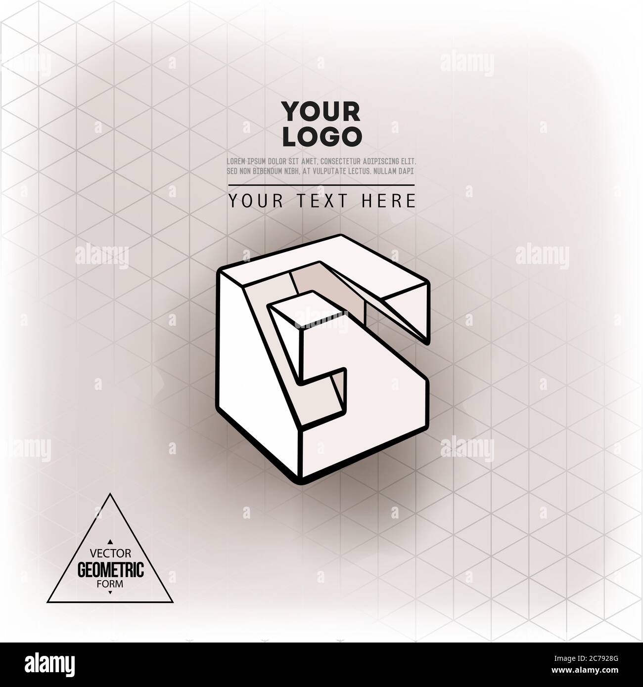Vector geometric figure cube logo design Stock Vector Image & Art - Alamy