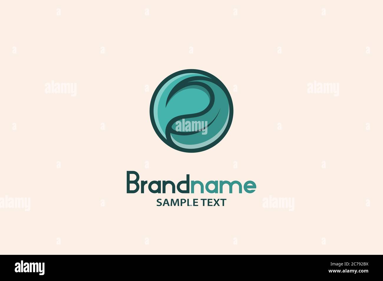 Circle green plant logo Stock Vector Images - Alamy