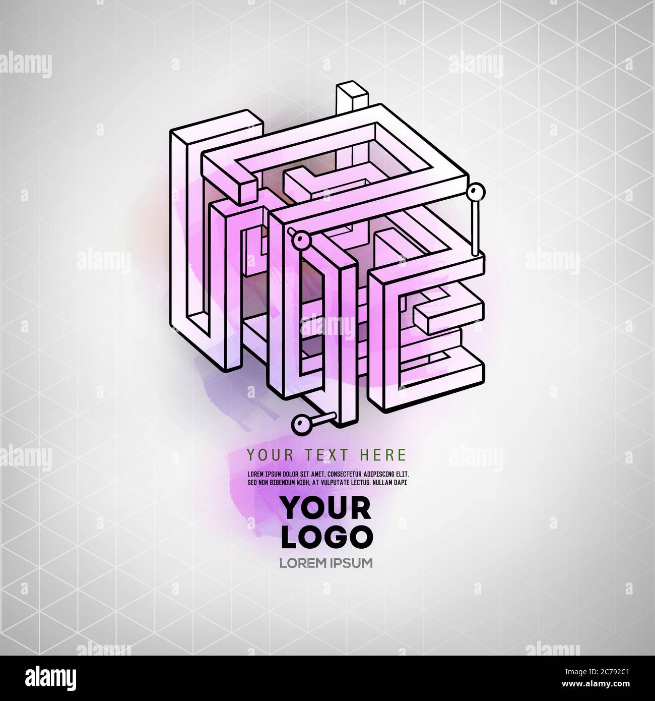 Vector geometric figure cube logo design Stock Vector Image & Art - Alamy