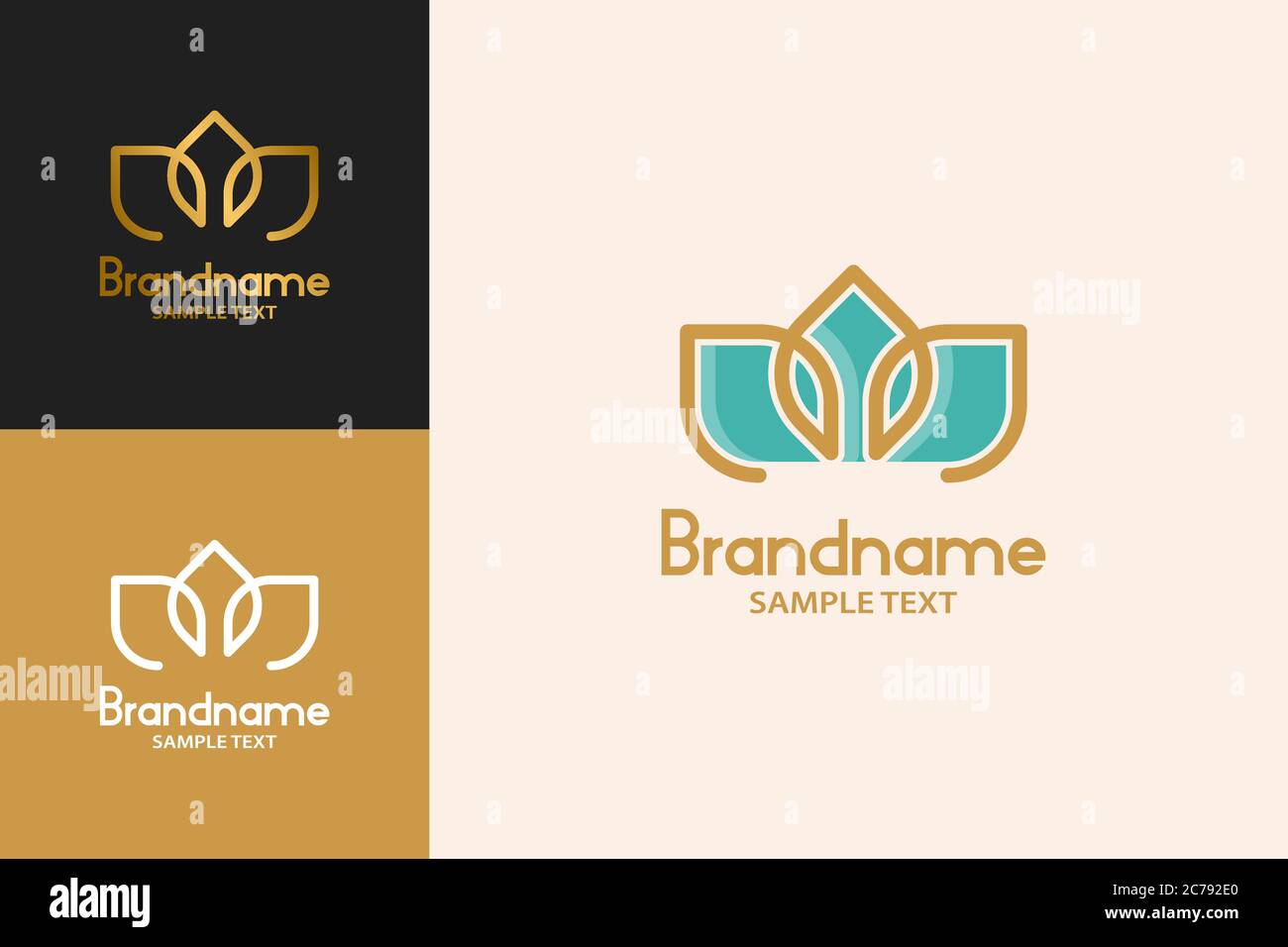 Flower logo template brand Stock Vector Images - Alamy