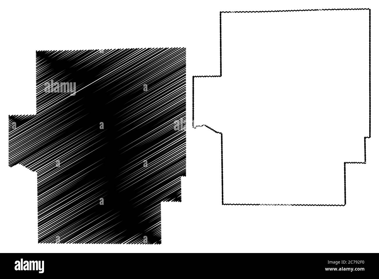 Decatur vector outline map Black and White Stock Photos & Images - Alamy