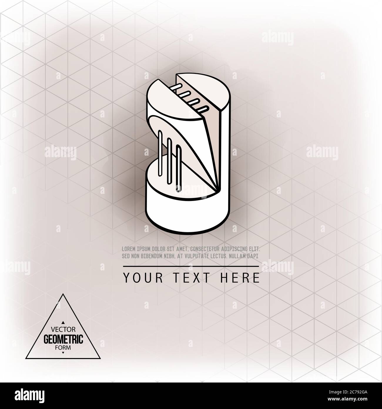 Vector geometric figure cylinder logo design Stock Vector Image & Art ...