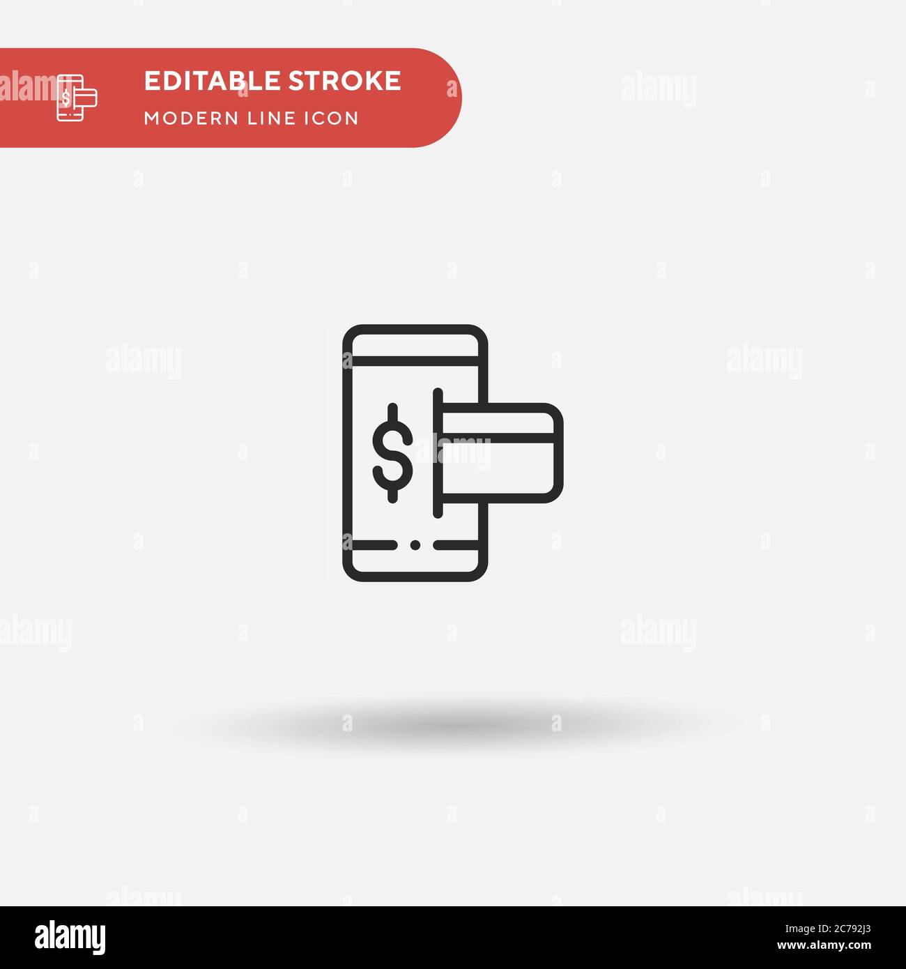 Mobile Payment Simple vector icon. Illustration symbol design template ...