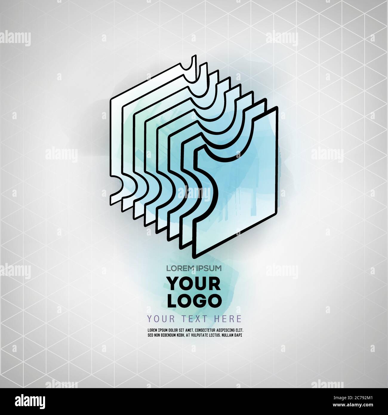 Vector geometric figure cube logo design Stock Vector Image & Art - Alamy
