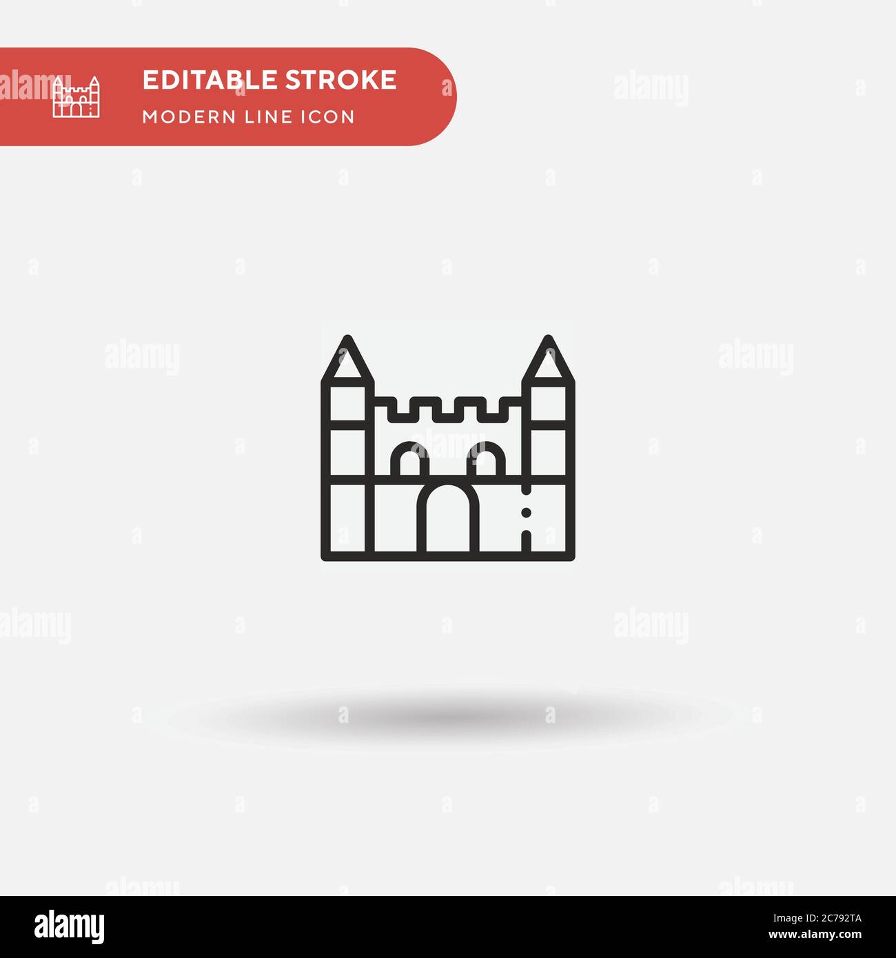 Castle Simple vector icon. Illustration symbol design template for web ...
