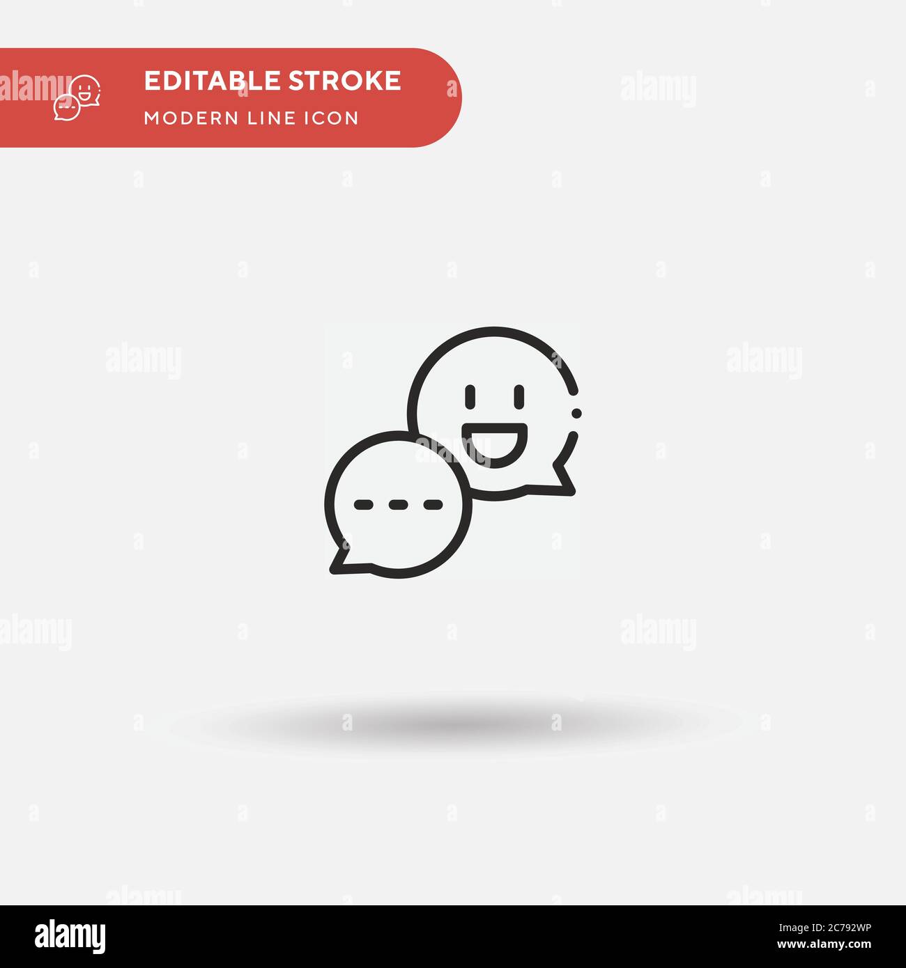 Chat Simple vector icon. Illustration symbol design template for web ...
