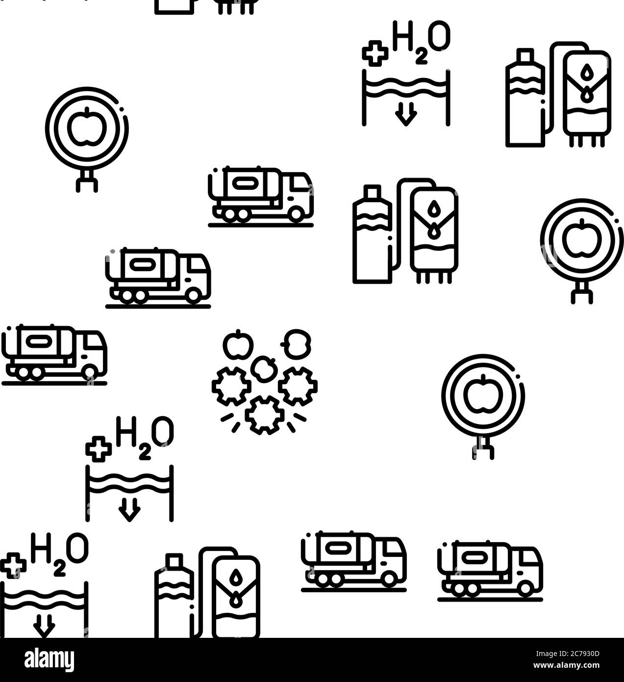 Juice Production Plant Seamless Pattern Vector Stock Vector Image & Art ...