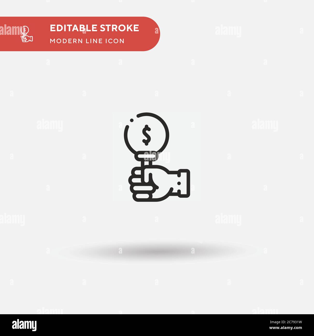 Bid Simple vector icon. Illustration symbol design template for web ...