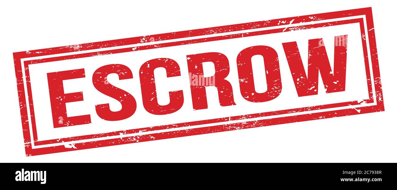 ESCROW red grungy rectangle stamp sign Stock Photo - Alamy