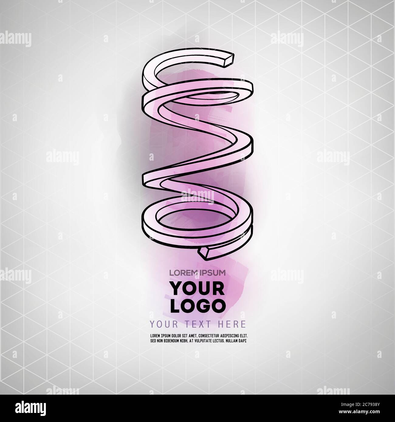 Vector geometric figure cylinder spiral logo Stock Vector Image & Art ...