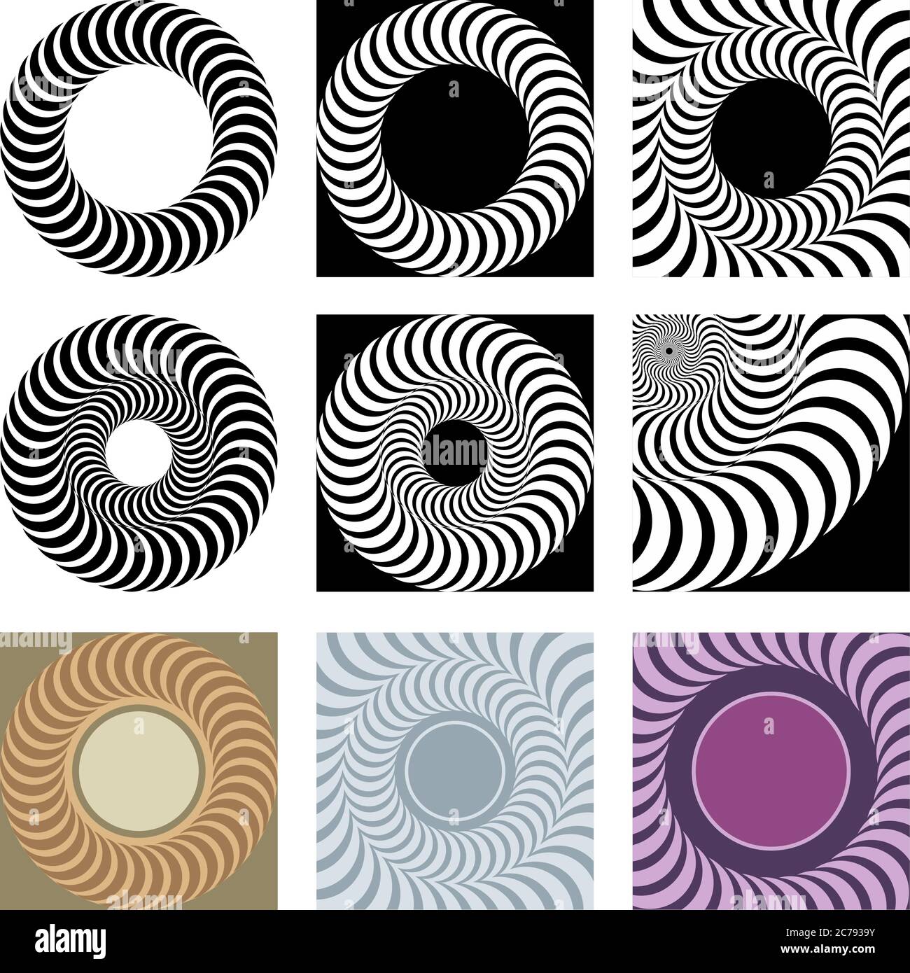 Set of vector round design elements Stock Vector Image & Art - Alamy