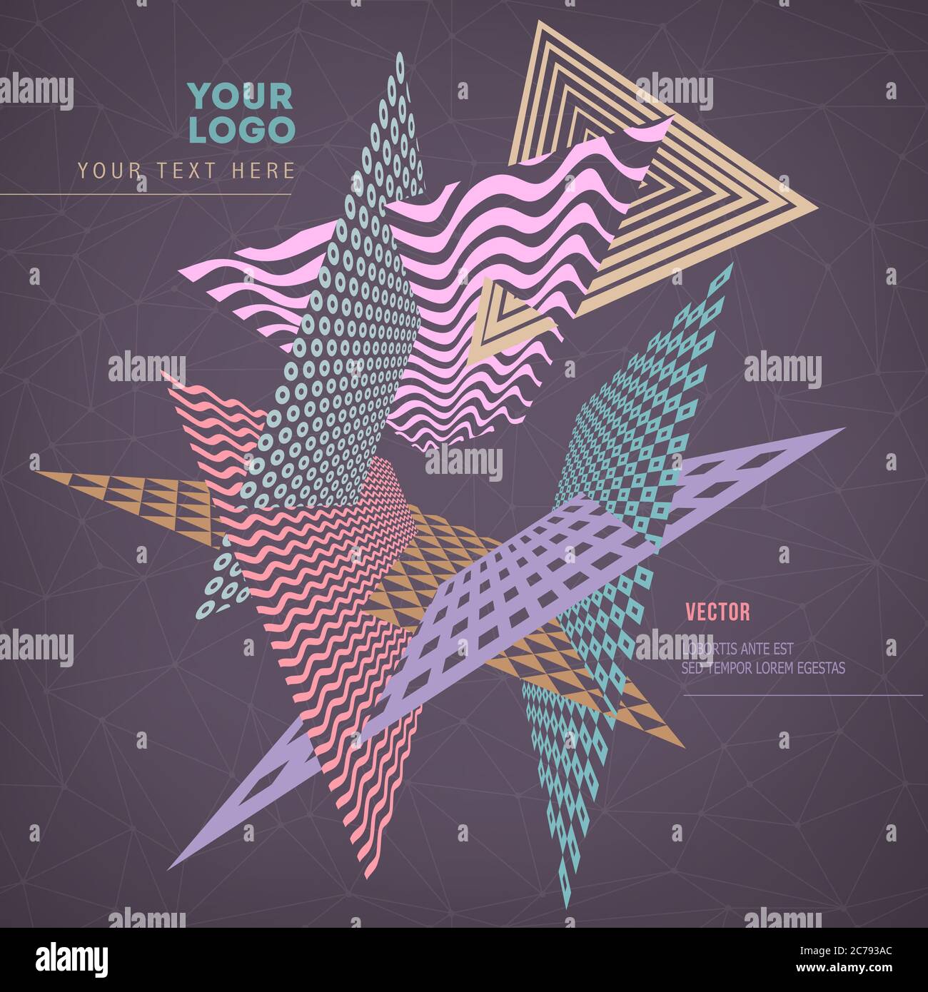 Abstract geometric modern asymmetric design Stock Vector Image & Art ...