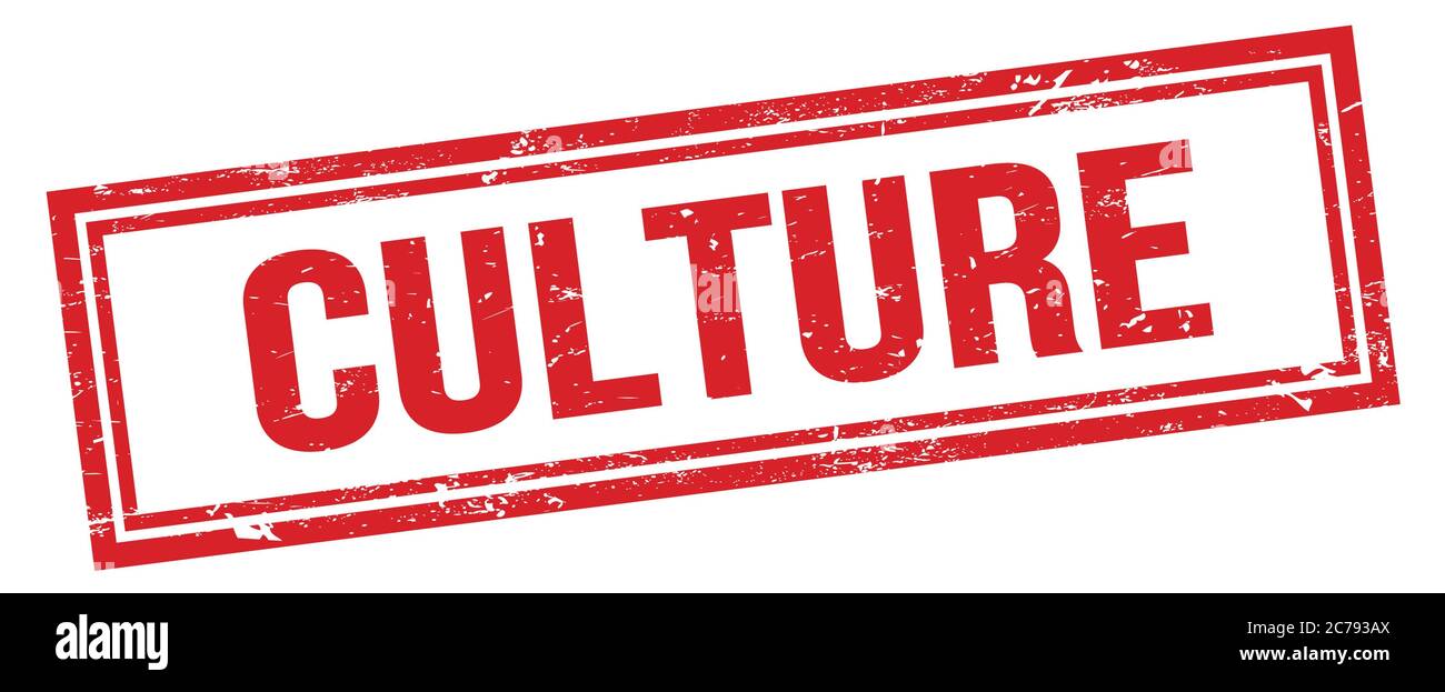 CULTURE red grungy rectangle stamp sign Stock Photo - Alamy