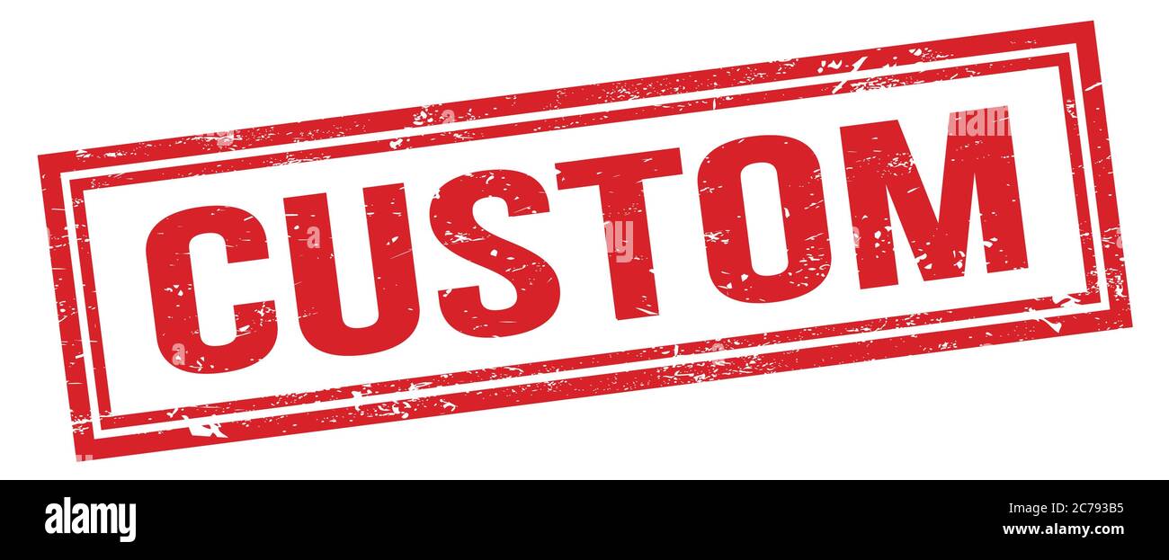 Custom stamp vintage red hi-res stock photography and images - Alamy