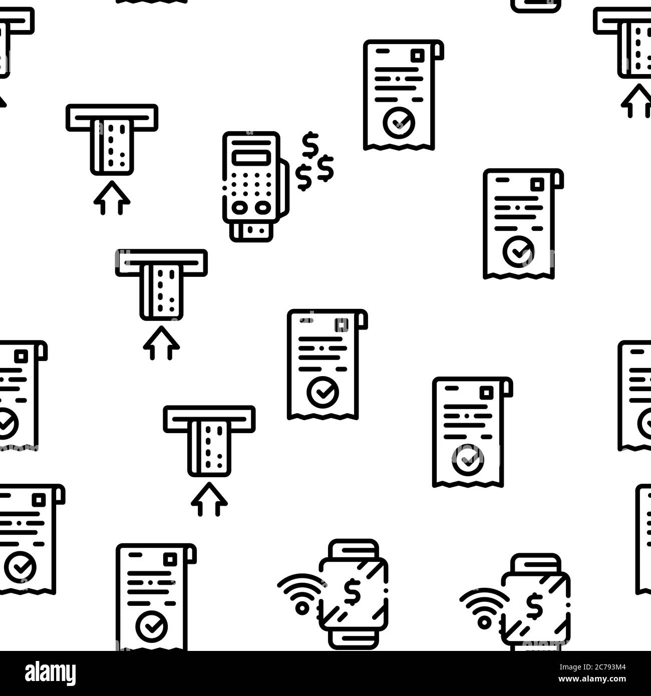 Pos Terminal Device Seamless Pattern Vector Stock Vector Image & Art ...