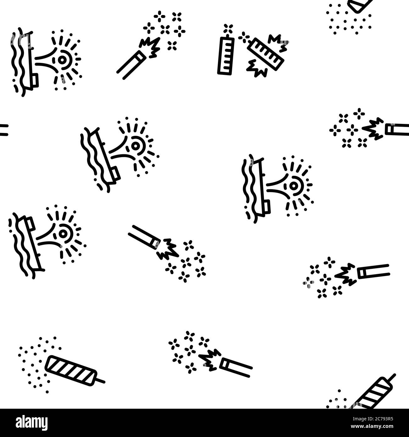 Firework Pyrotechnic Seamless Pattern Vector Stock Vector Image & Art ...