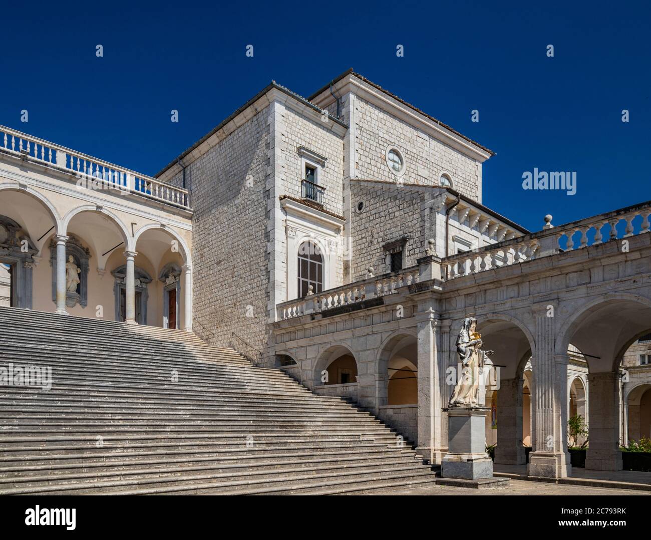 July 3, 2020 - Montecassino Abbey, Italy - Ancient Benedictine ...