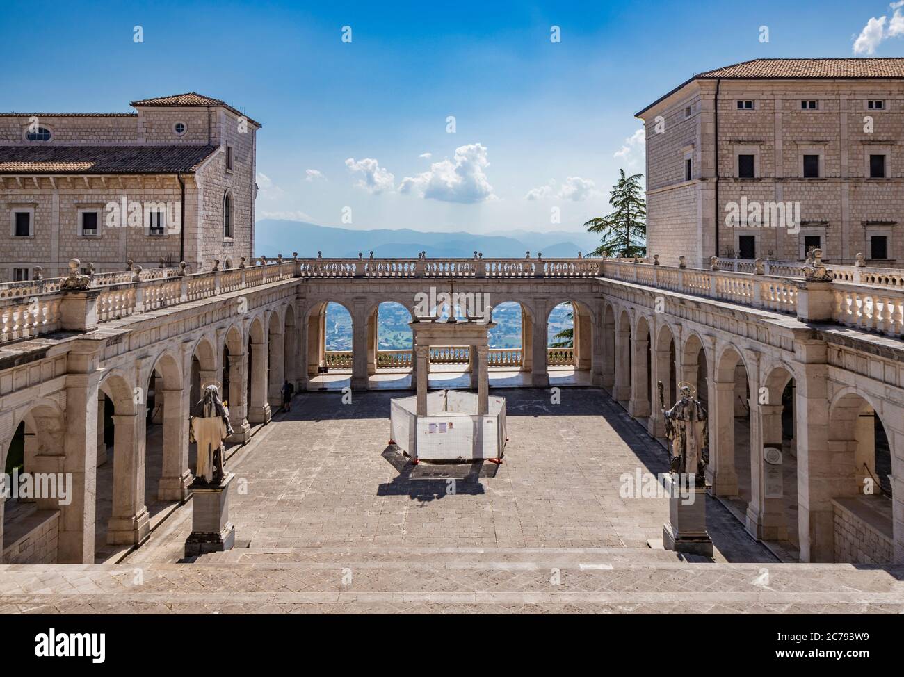 July 3, 2020 - Montecassino Abbey, Italy - Ancient Benedictine ...