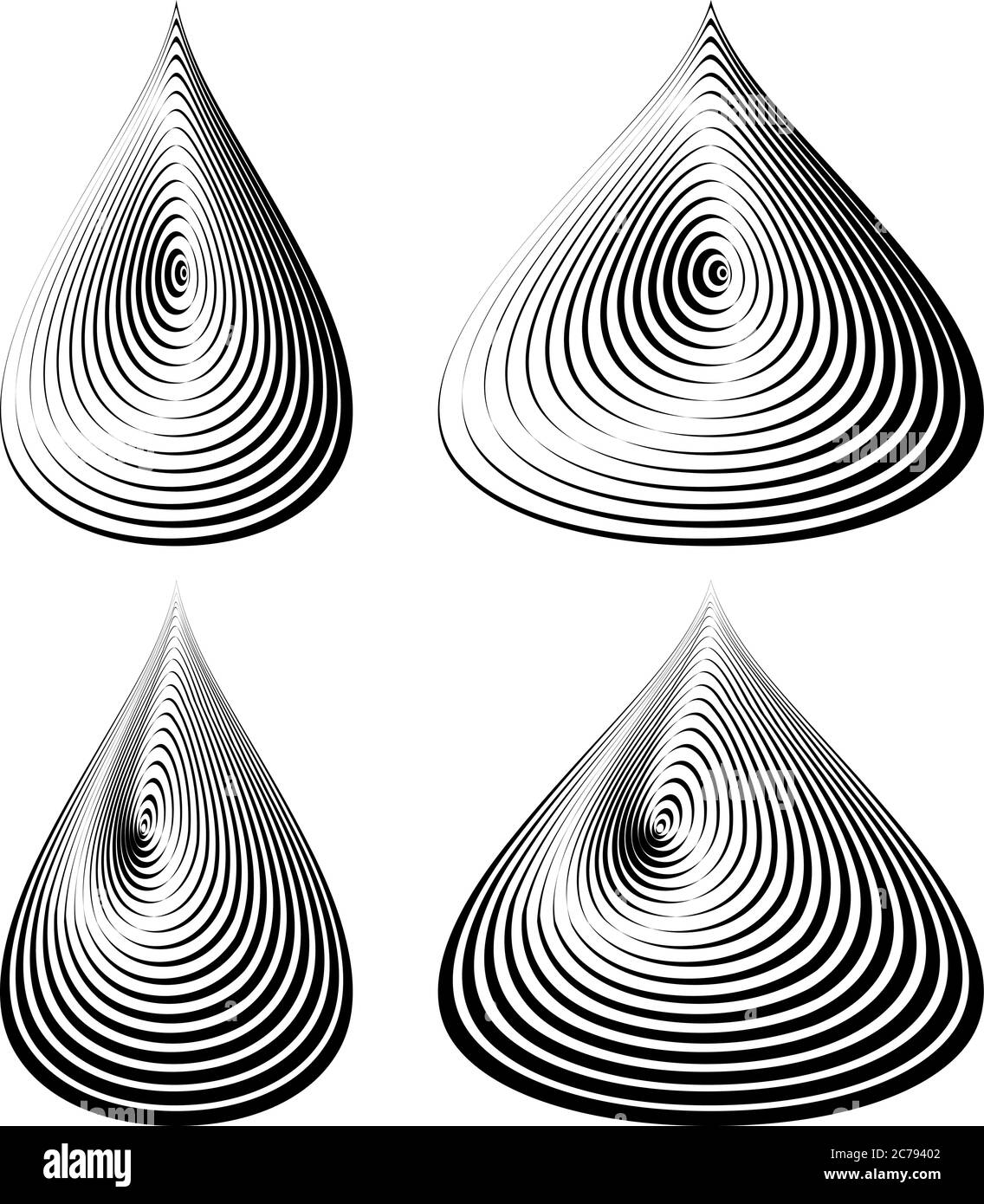 Set of vector drops elements from lines Stock Vector Image & Art - Alamy