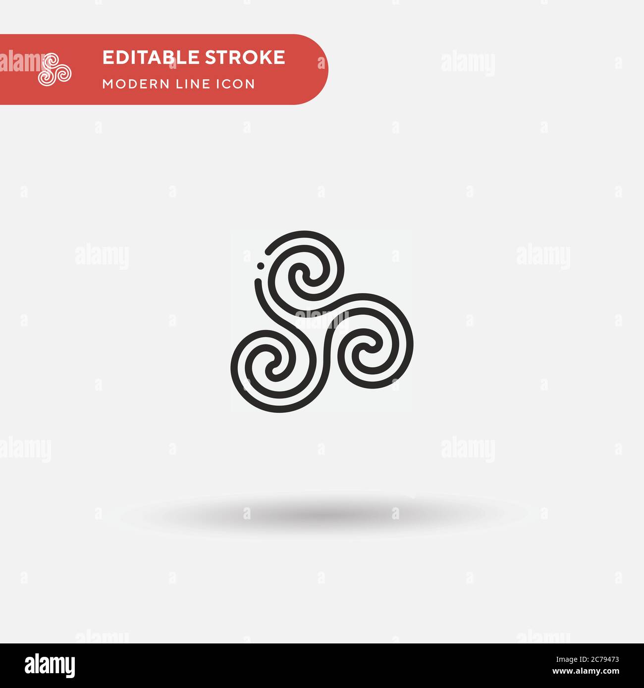 Triskele Simple vector icon. Illustration symbol design template for ...