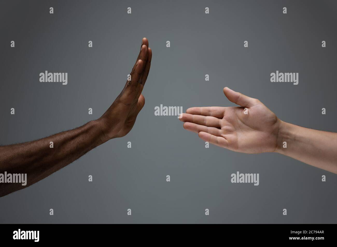 Stop accusation. Racial tolerance. Respect social unity. African and ...