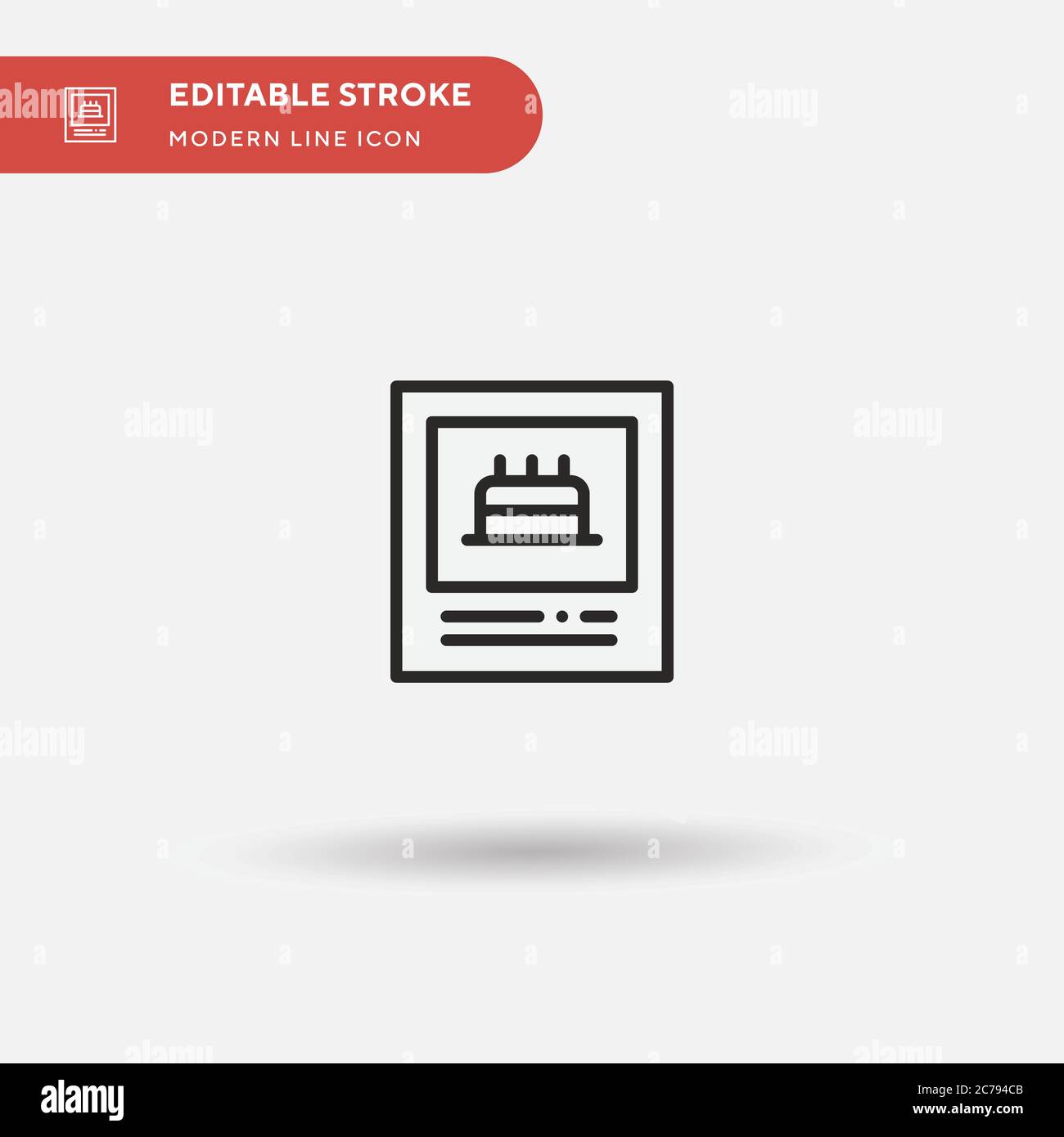 Birthday Simple vector icon. Illustration symbol design template for ...