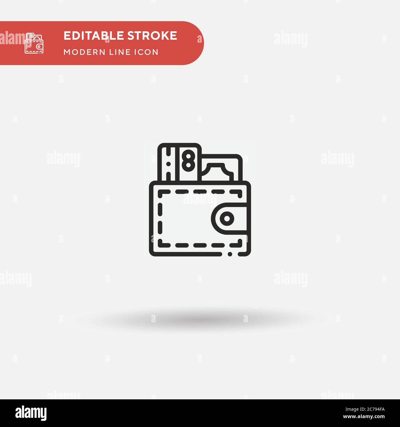 Wallet Simple vector icon. Illustration symbol design template for web ...