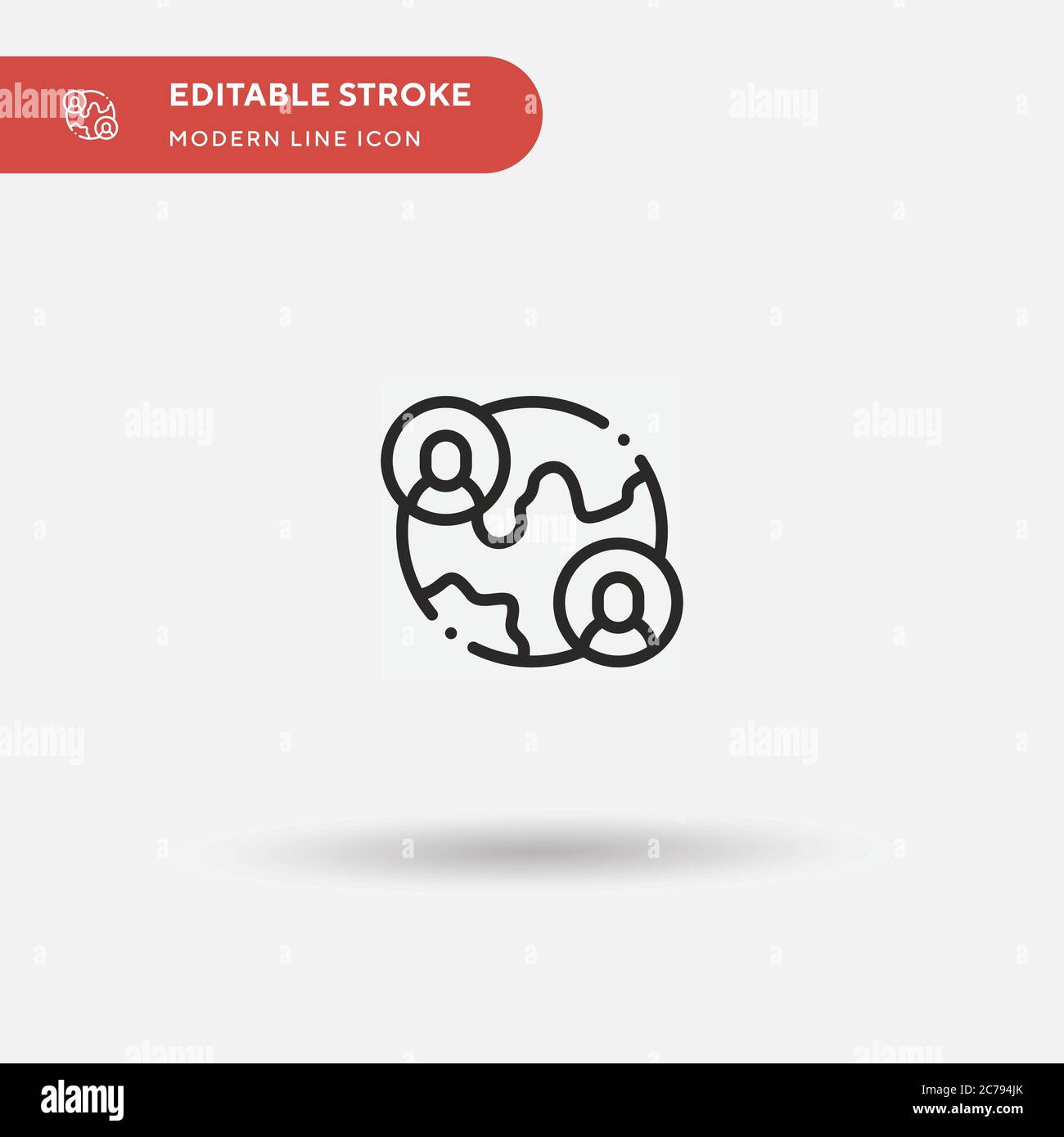 Worldwide Simple vector icon. Illustration symbol design template for ...