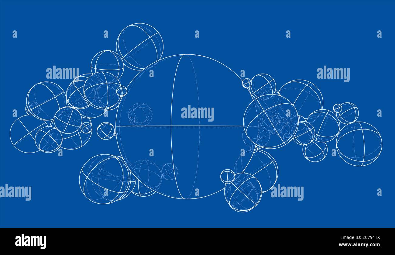 Abstract outline spheres concept Stock Photo - Alamy
