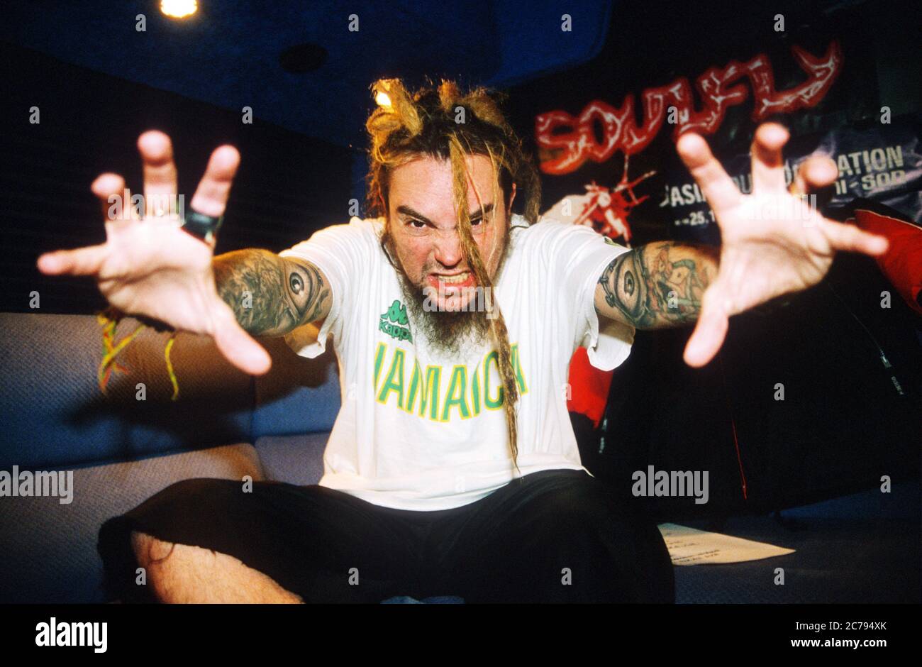 Soulfly frontman Max Cavalera (ex Sepultura) photographed on his tour ...