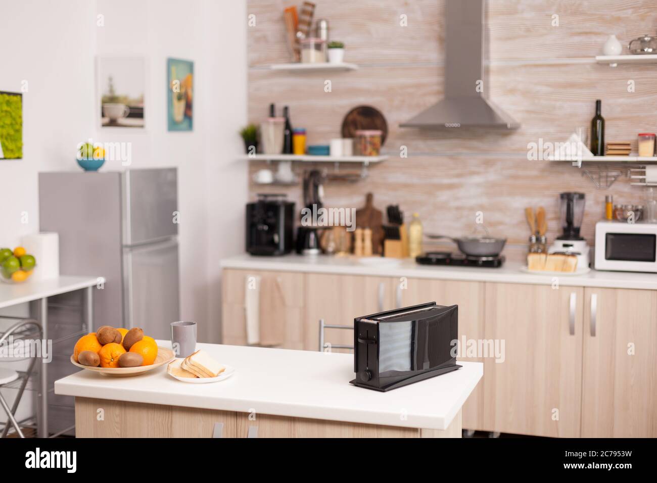 Bread toaster in kitchen - Bread toaster in kitchen with nobody in it ...